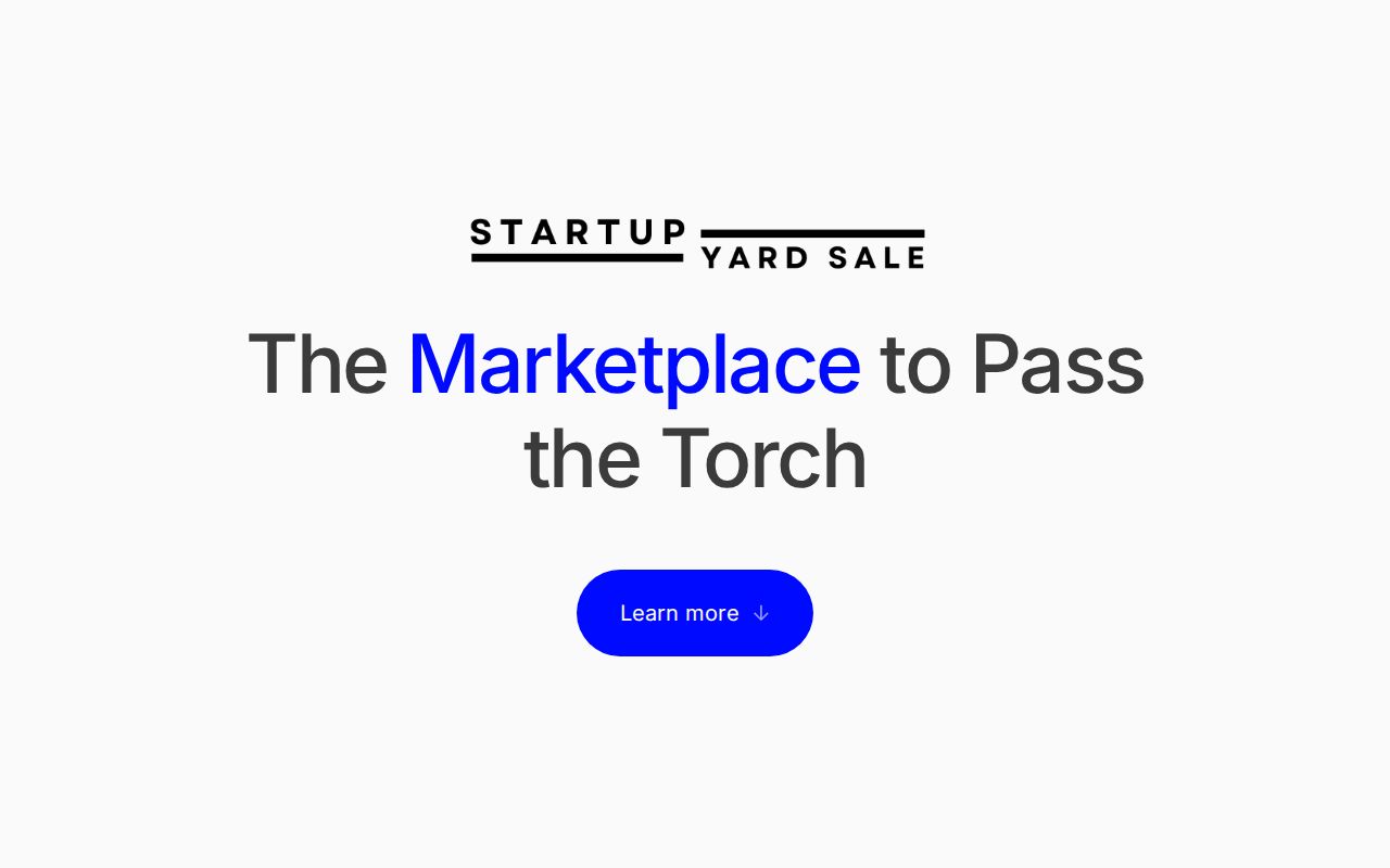 Startup Yard Sale